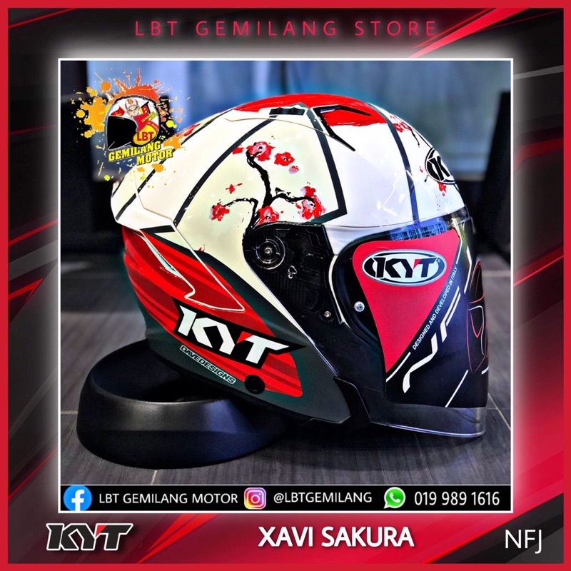 KYT Helmets NFJ [XAVI SAKURA EDITION] | Shopee Malaysia