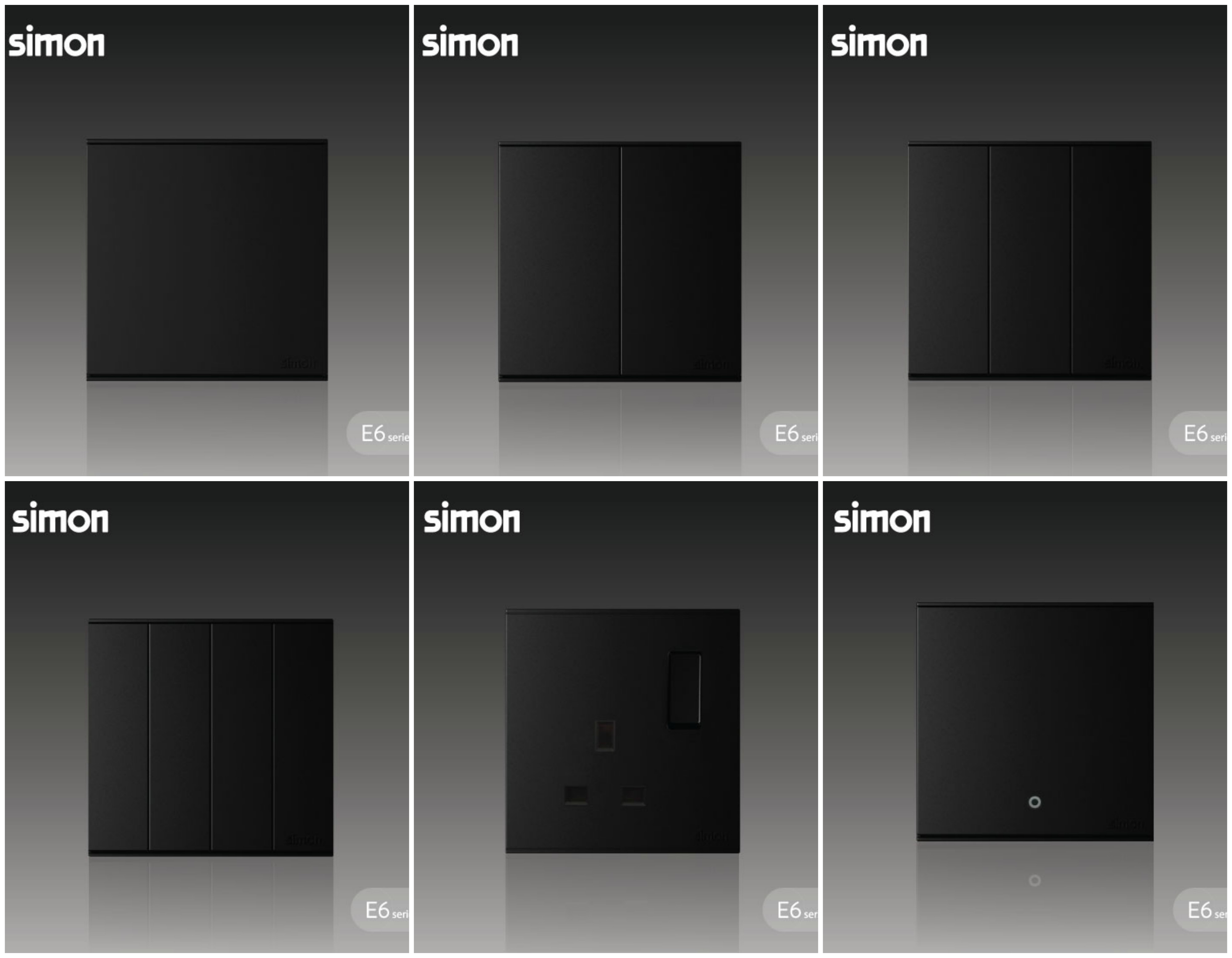 Simon E6 Series Switches Black Colour | Shopee Malaysia