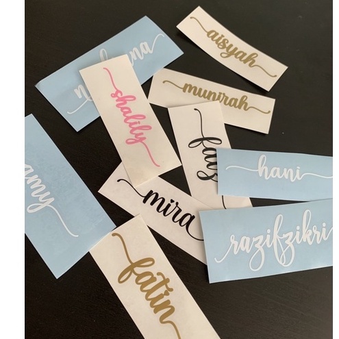 Sticker Oracal Custom Nama | Nama Jawi | Label Nama Vinyl | Mug ...