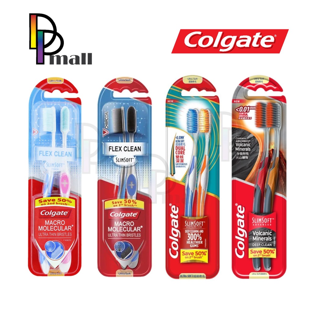 Colgate SlimSoft Flex Clean macro molecule/Charcoal /Slimsolf Advanced ...