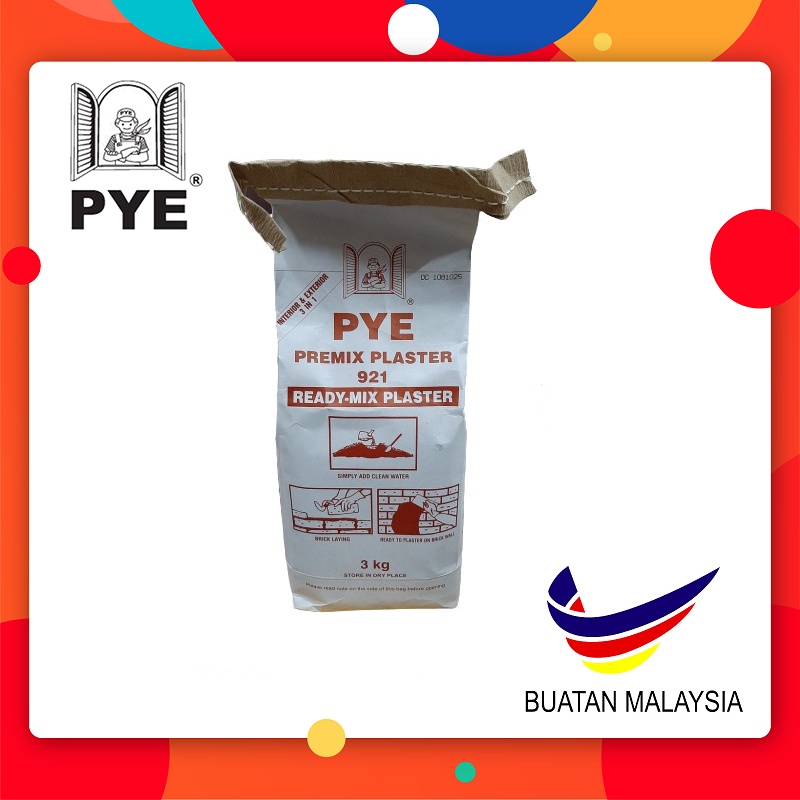 PYE Premix Plaster 921 Ready Mixed Plaster / Simen Siap Campur ( 1-3 kg ...