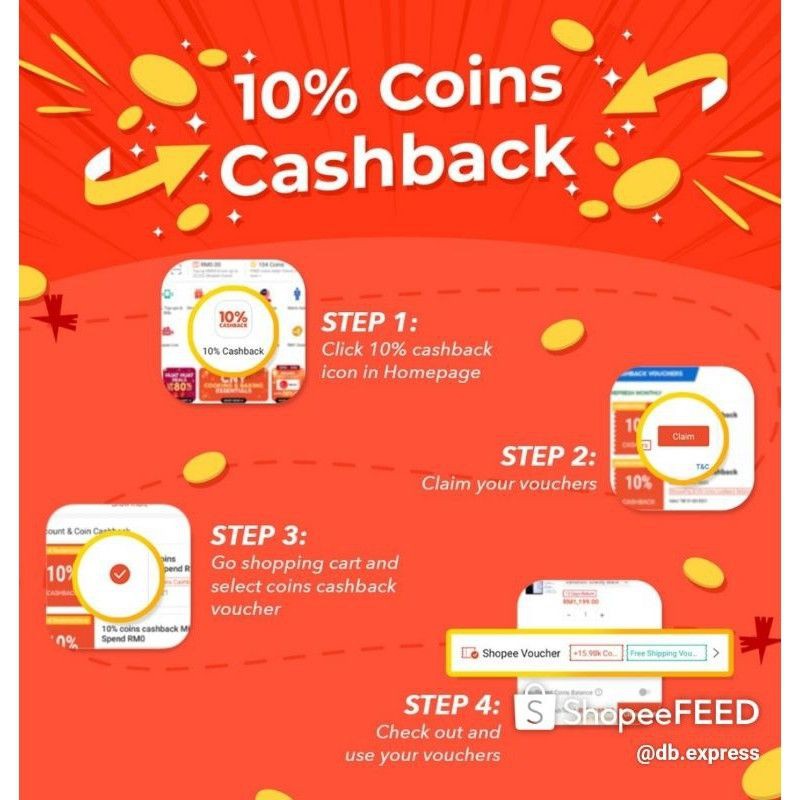 CASHBACK Voucher Claim at SHOPEE Main Page and Redeem for FREE ...