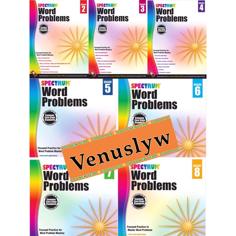 Spectrum Word Problems G2-8 7in1 bundle 【Soft Copy】 | Shopee Malaysia