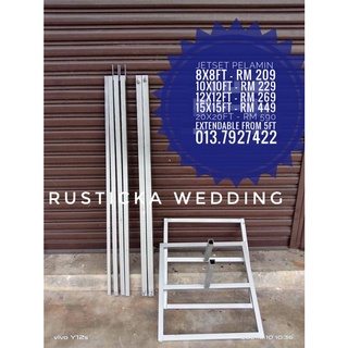 Jetset Besi Lurus Backdrop Pelamin Jackset Jetset Bulat T Wedding Stage ...