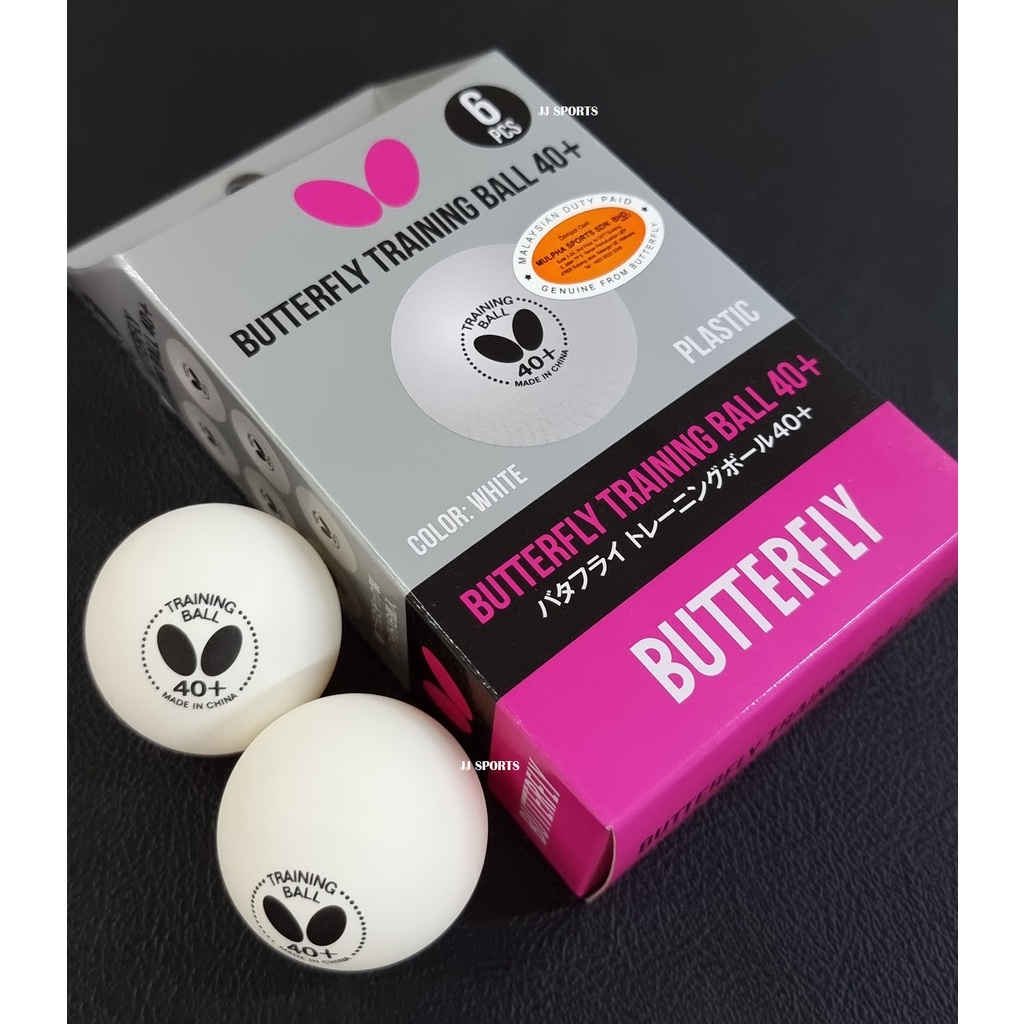 Butterfly Training Ball 40+ Plastic Table Tennis Ping Pong Ball 40mm (6 ...