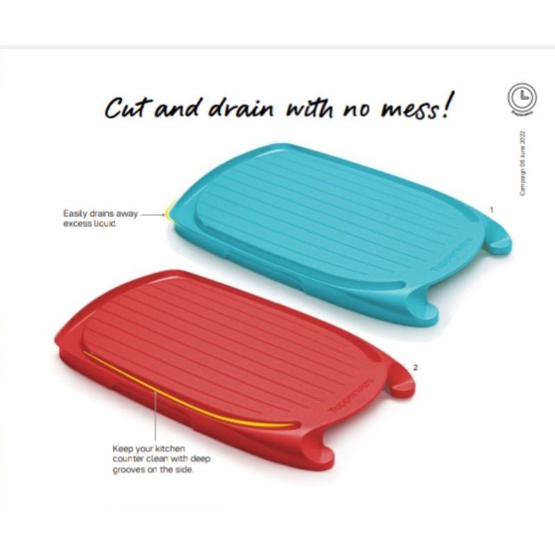 CUT N CLEAN BOARD TUPPERWARE / CUTTING BOARD | Shopee Malaysia