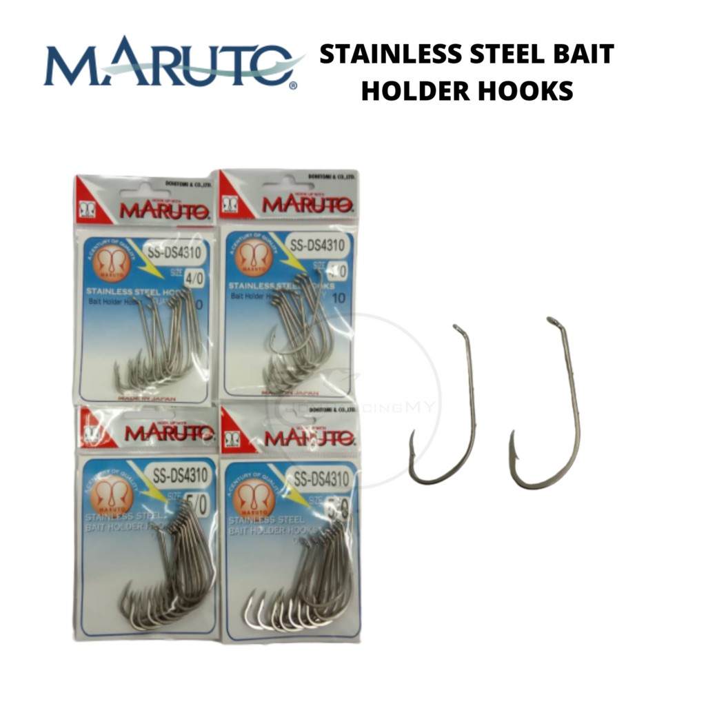 (JOM PANCING) MARUTO Stainless Steel Bait Holder Hook (SS-DS4310) | Shopee Malaysia