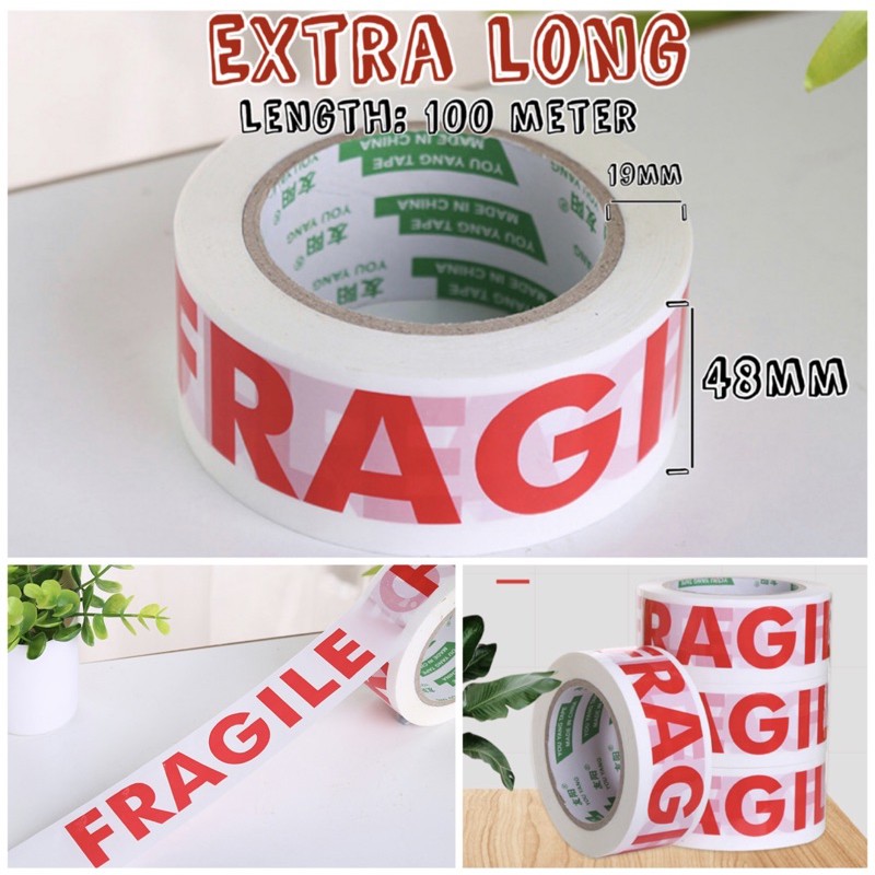 Extra Value Fragile Packing Tape Fragile OPP Tape Fragile tape 50mic x ...