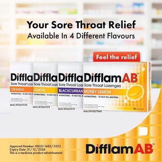 Difflam AB lozenges / Difflam Hextra Lozenges 12s to Relieve Dry Itchy ...