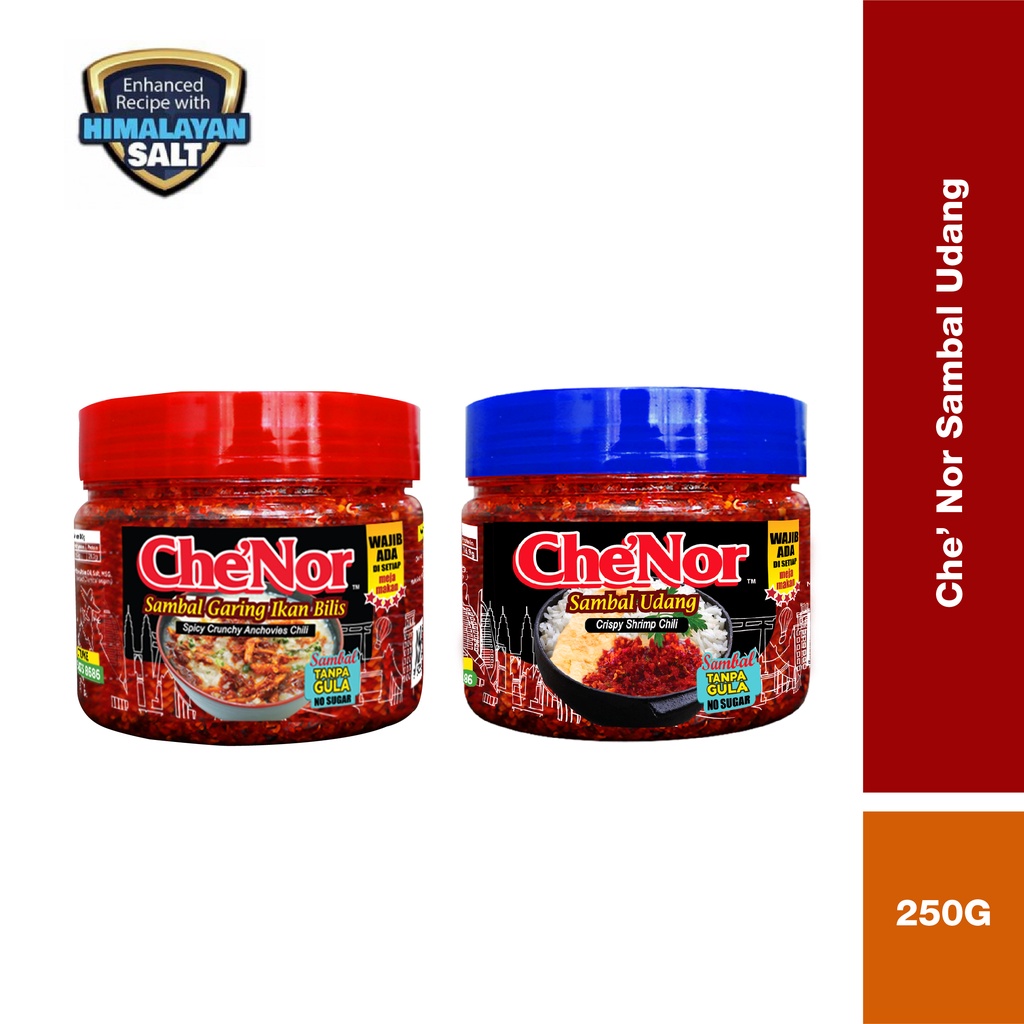 Che' Nor Sambal Ikan Bilis 160G / Sambal Udang 250G (Ready To Eat ...