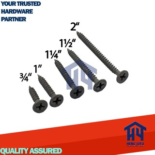 6# BLACK DRYWALL SCREW/ SKRU HITAM KAYU TAJAM | Shopee Malaysia