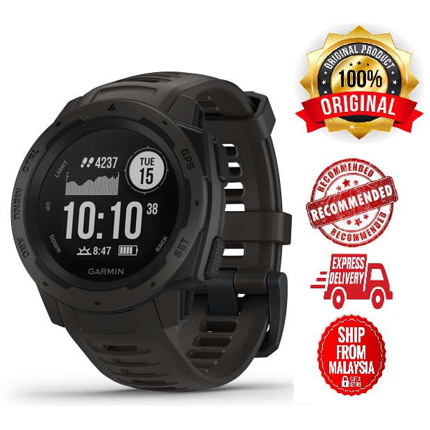 Garmin Instinct Rugged Outdoor GPS watch (Graphite) | Shopee Malaysia