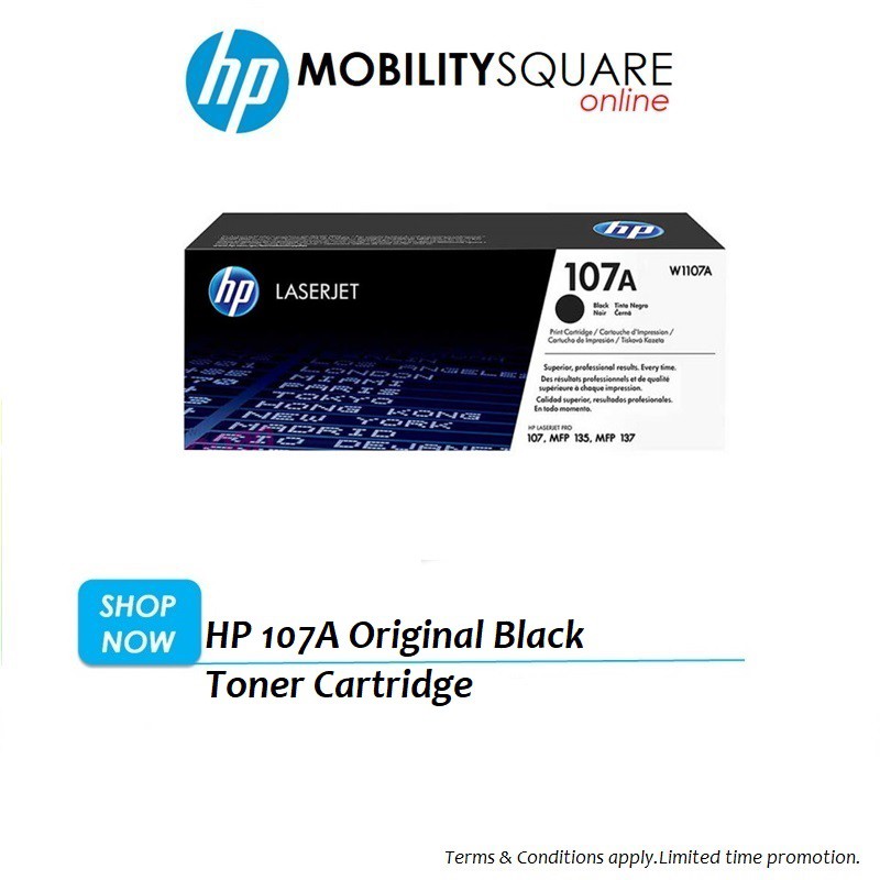 HP 107A Black Original Laser Toner Cartridge (W1107A) | Shopee Malaysia