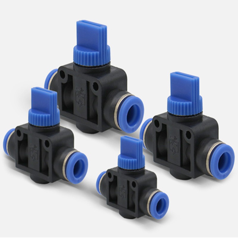 OD 6mm 8mm 10mm 12mm Air Pneumatic Hose Tube Hand Valves 2 Way Flow Limiting Speed Control ...