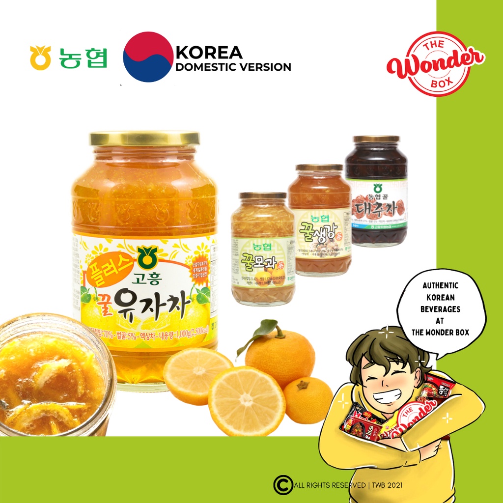 MADE IN KOREA | Korean Nonghyup Goheung Honey Citron Tea, Yuja, Lemon ...