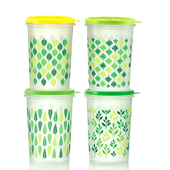 Tupperware Cheerio Quad Leaf it Up (4) 1L | Shopee Malaysia