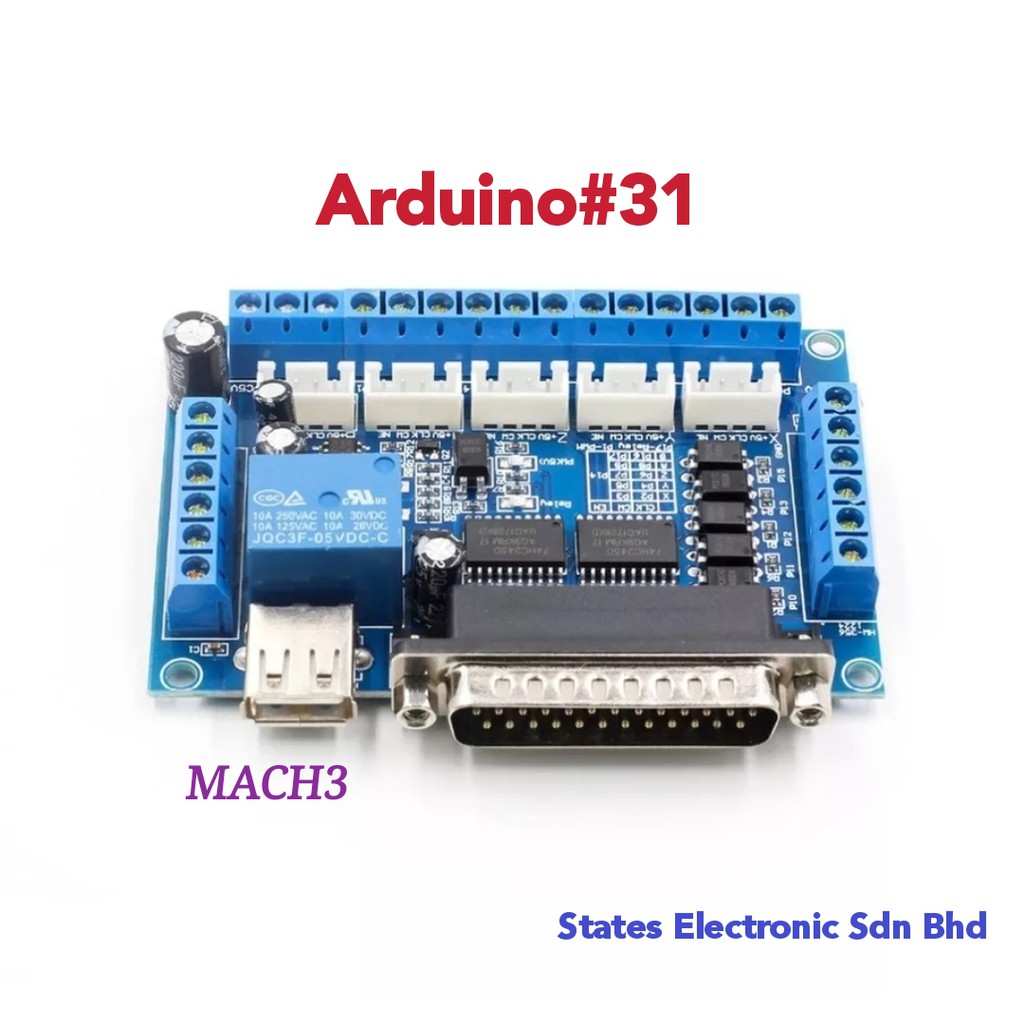 Arduino#31 MACH3 CNC Stepping Motor Driver Interface Breakout Board ...