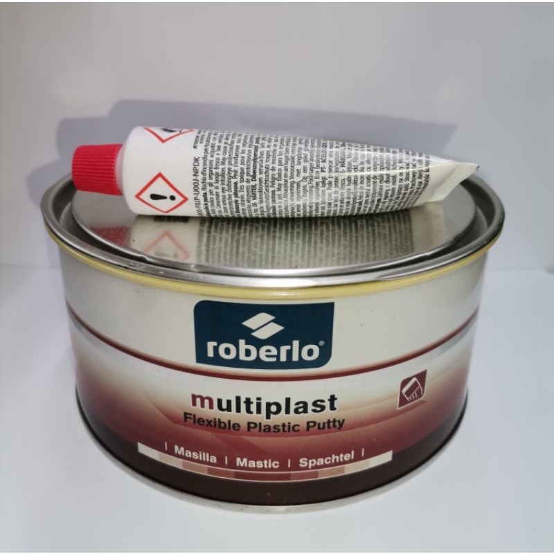 ROBERLO MULTIPLAST FLEXIBLE PLASTIC PUTTY 1KG WITH HARDENER | Shopee ...