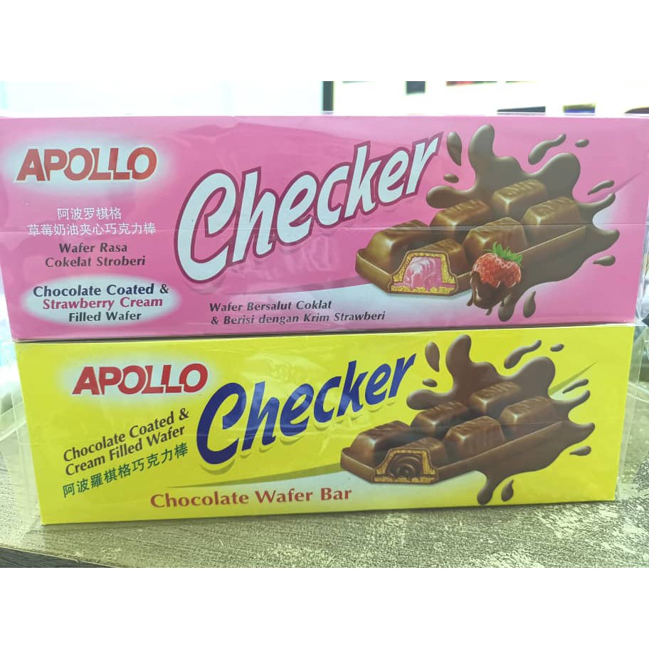 APOLLO Checker Wafer Bar 18g x 24 packs | Shopee Malaysia