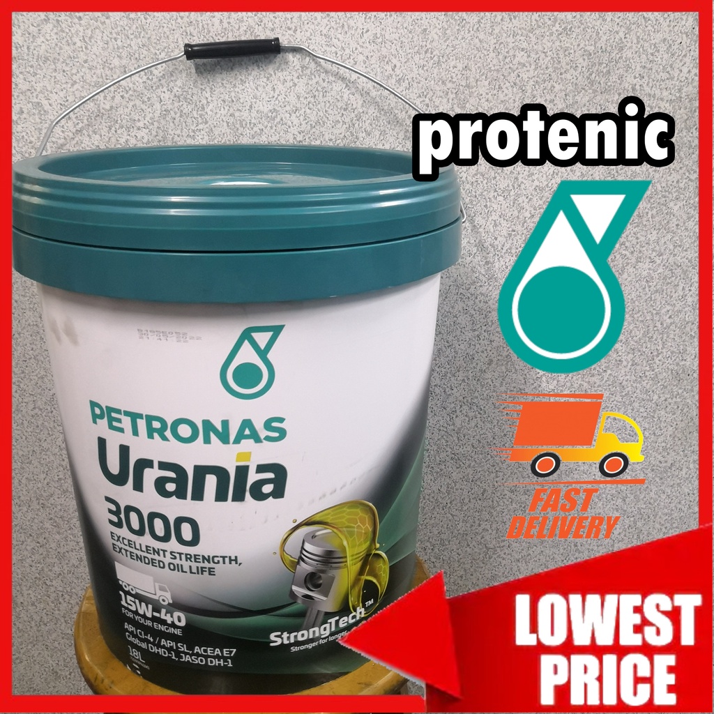 Petronas Urania 3000 18L 15W-40 CI4 Lorry Heavy Duty Motor Enginer Oil ...