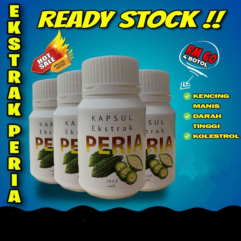 4 x 60 biji kapsul original ekstrak peria katak | Shopee Malaysia