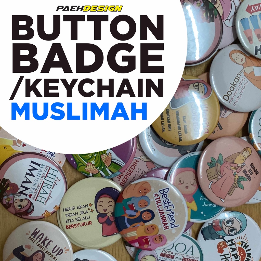 MUSLIMAH Button Badge | Keychain (READY STOCK) | Shopee Malaysia