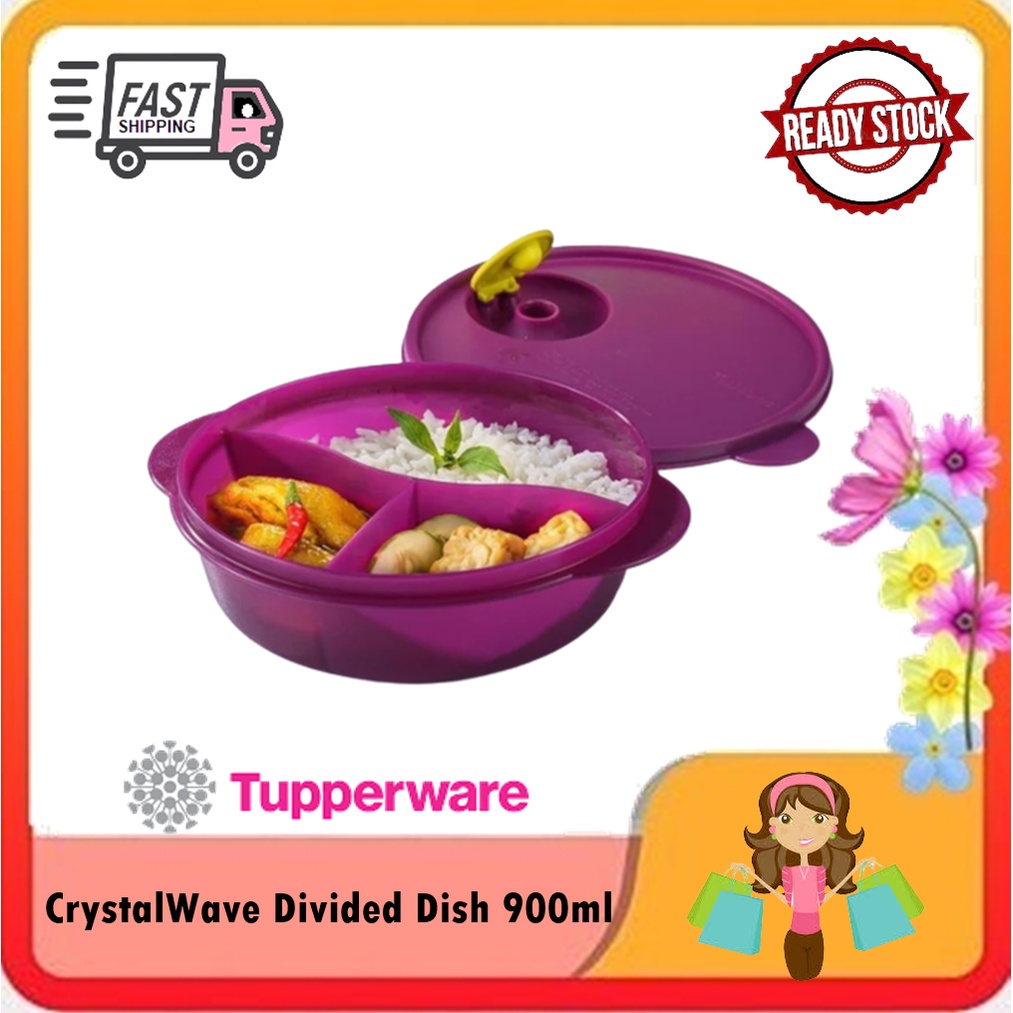 Tupperware CrystalWave Divided Dish 900ml | Shopee Malaysia