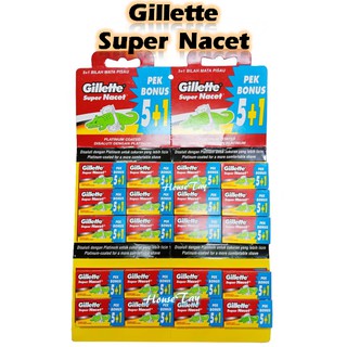 Gillette Super Nacet Razor Blades 5+1 Blades (20 boxes) | Shopee Malaysia