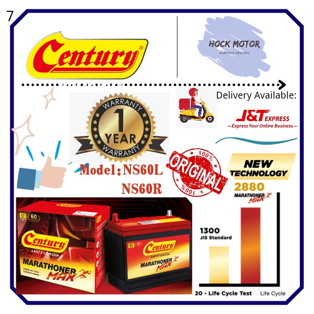 Ns60 / ns60l / 55b24l century marathoner max mf car battery for toyota ...