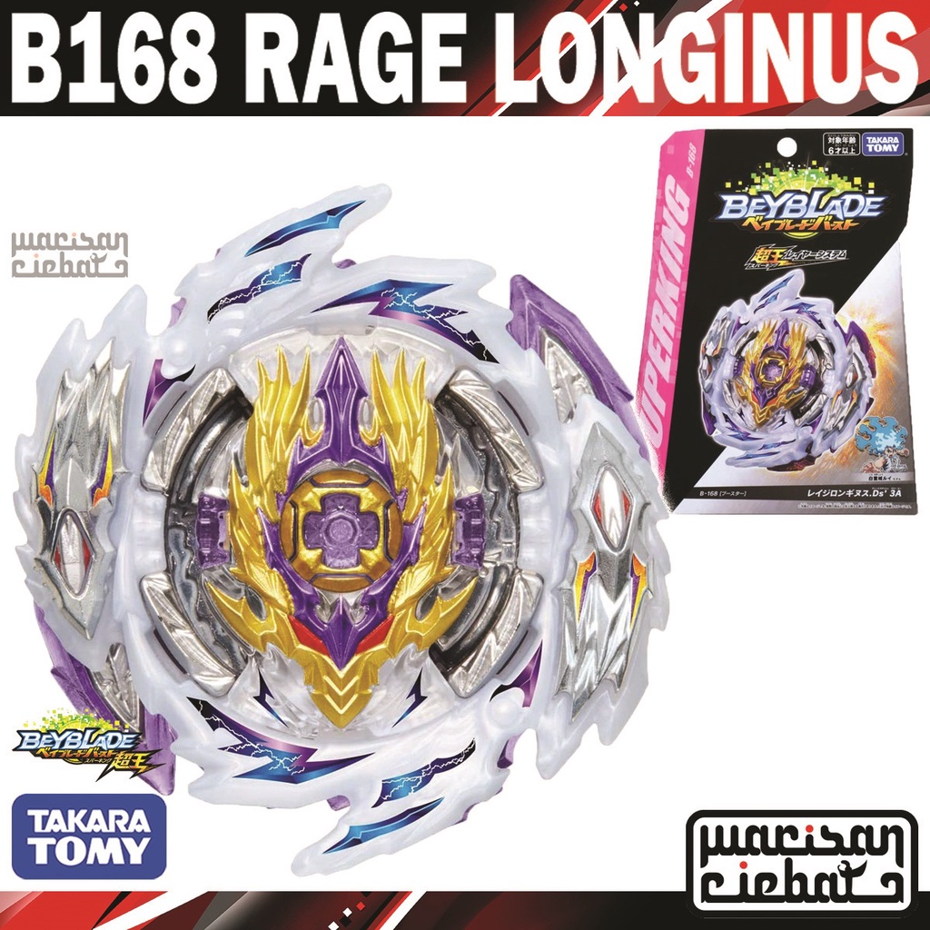 Takara Tomy Beyblade Burst Superking B-168 Rage Longinus Destroy' 3A ...