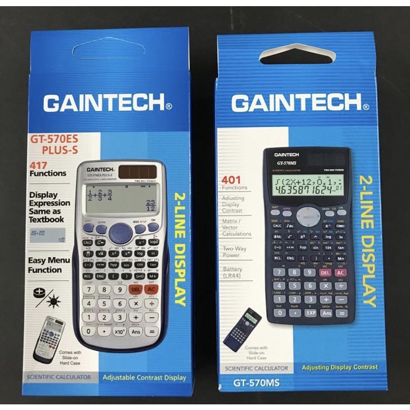 SCIENTIFIC CALCULATOR GAINTECH 570-ES PLUS-S/GT 570 MS/GT 570 EX ...