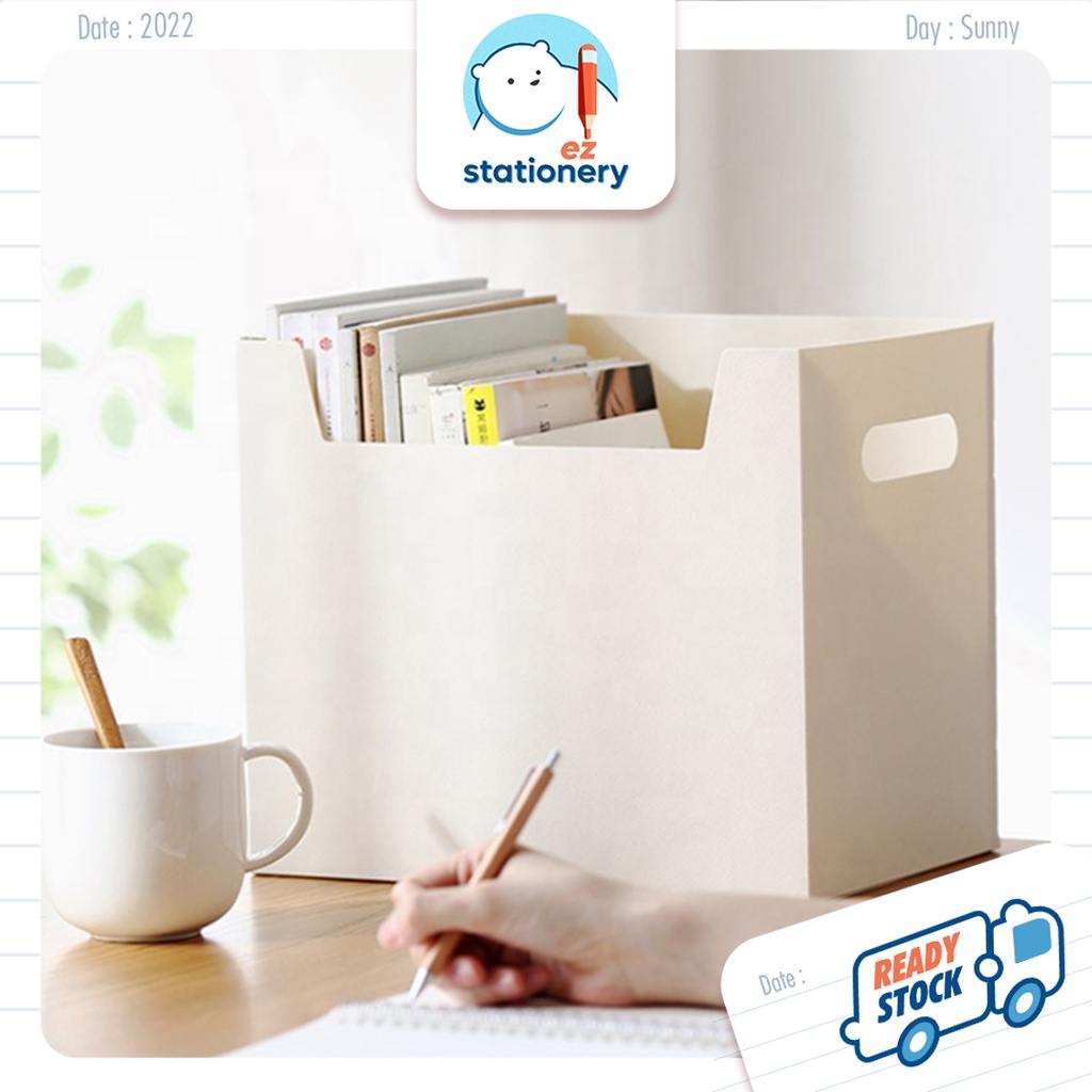 🇲🇾 Ready Stock Foldable Document Storage Box Book PP File Box Paper ...