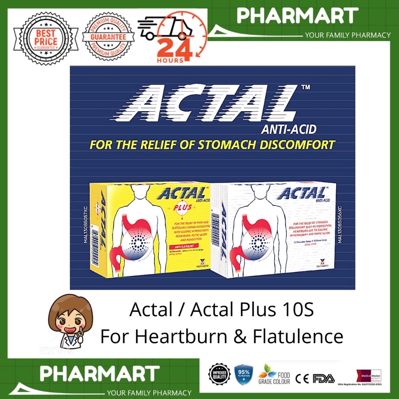 PHARMart ACTAL / ACTAL PLUS TABLETS 10'S 20’S | Shopee Malaysia