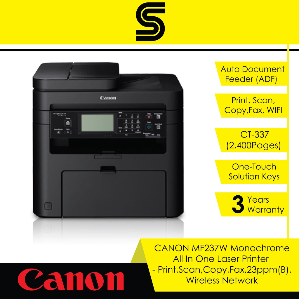 Canon imageCLASS Laser All In One MonoChrome MF235 Printer - Print,Scan ...