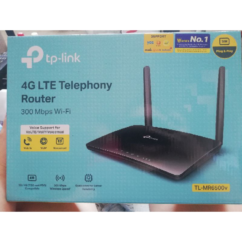 (Used) TP-LINK 4G LTE Telephony Router TL-MR6500v (300 Mbps Wi-Fi ...