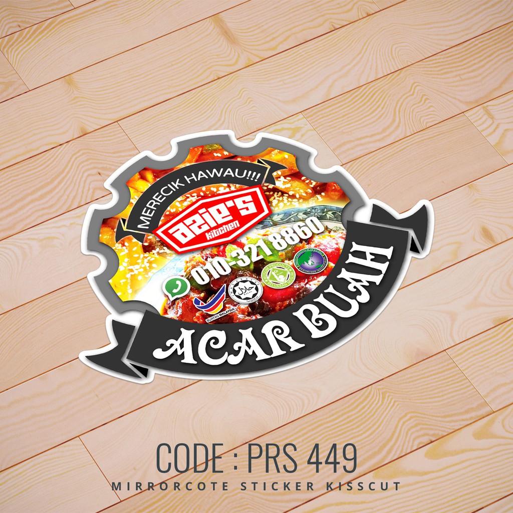 STICKER ACAR BUAH IKAN MASIN PRODUK KERING KEROPOK ACAR PEKASAM IKAN ...