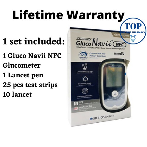 Gluconavii Glucometer Gluco navii (Blood Glucose) Starter Kit | Shopee ...