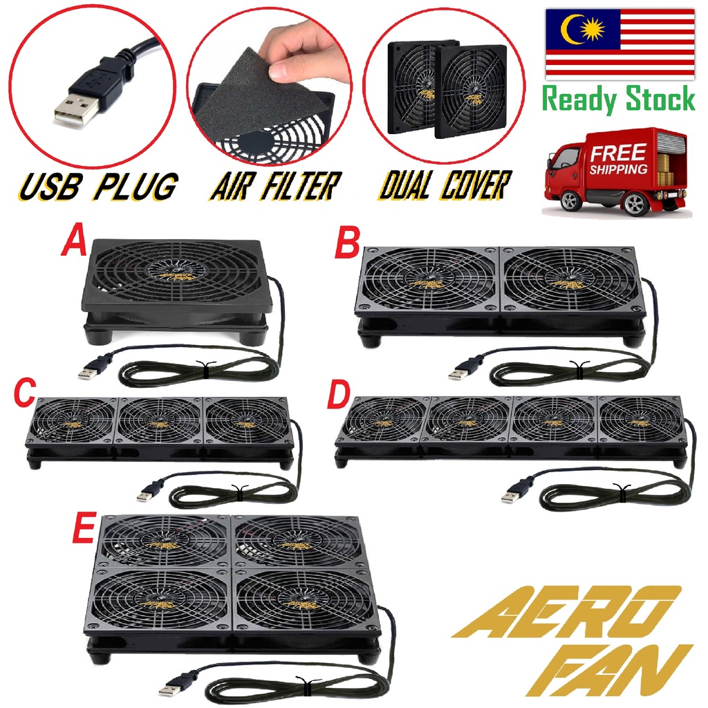 AeroFan Router Fan 2000RPM Japan Powerful WiFi Router Cooling Fan Modem ...