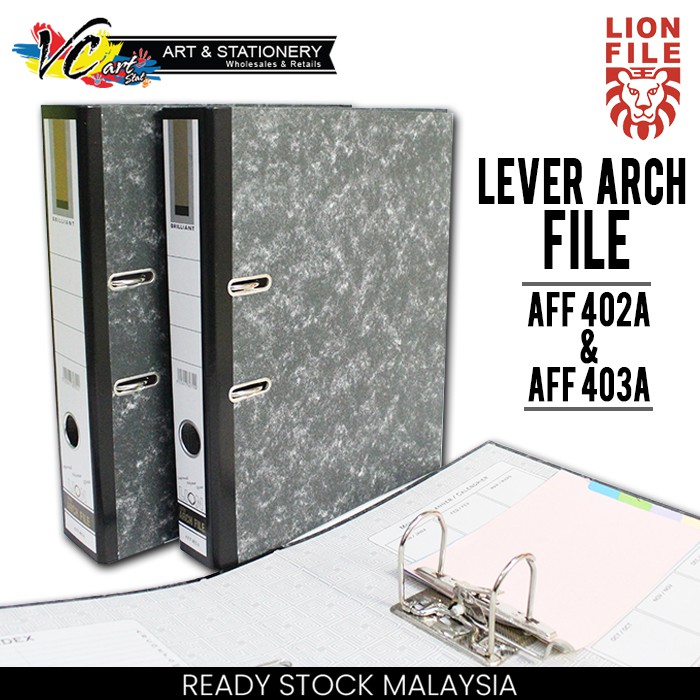 Lion Brilliant Gold Label Lever Arch File/Folder AFF402A/AFF403A - Per ...