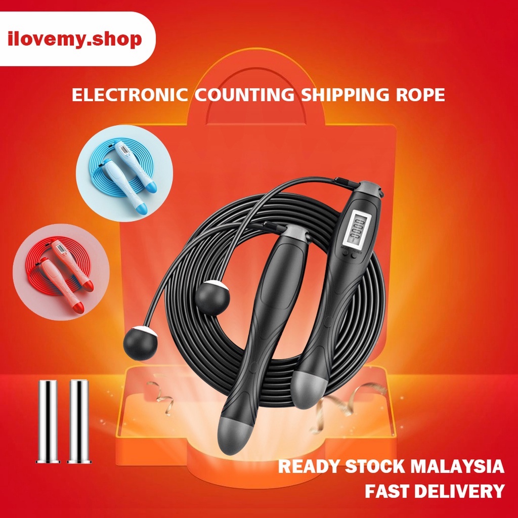 Ready Stock Digital Jump Rope Counting Calorie Fitness Sport Weight ...