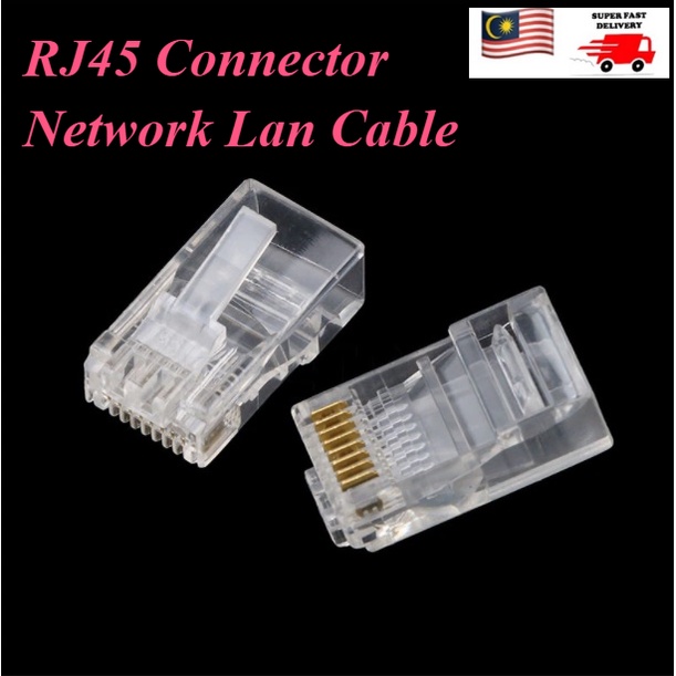 RJ45 Connector Lan Network Cable Kabel Rangkaian Lan Penyambung Cat5 ...