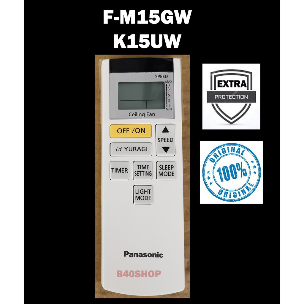 Original Panasonic LED ceiling fan remote control F-M15GW / KDK remote ...