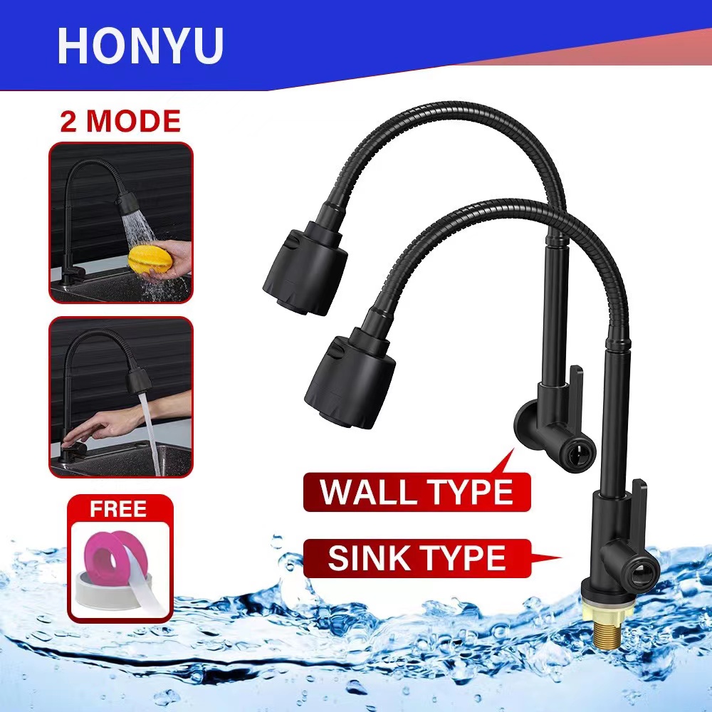 304 stainless steel 2 Mode Kitchen Sink Faucet Mounted Basin Water Tap Kitchen Faucet Flexible ...