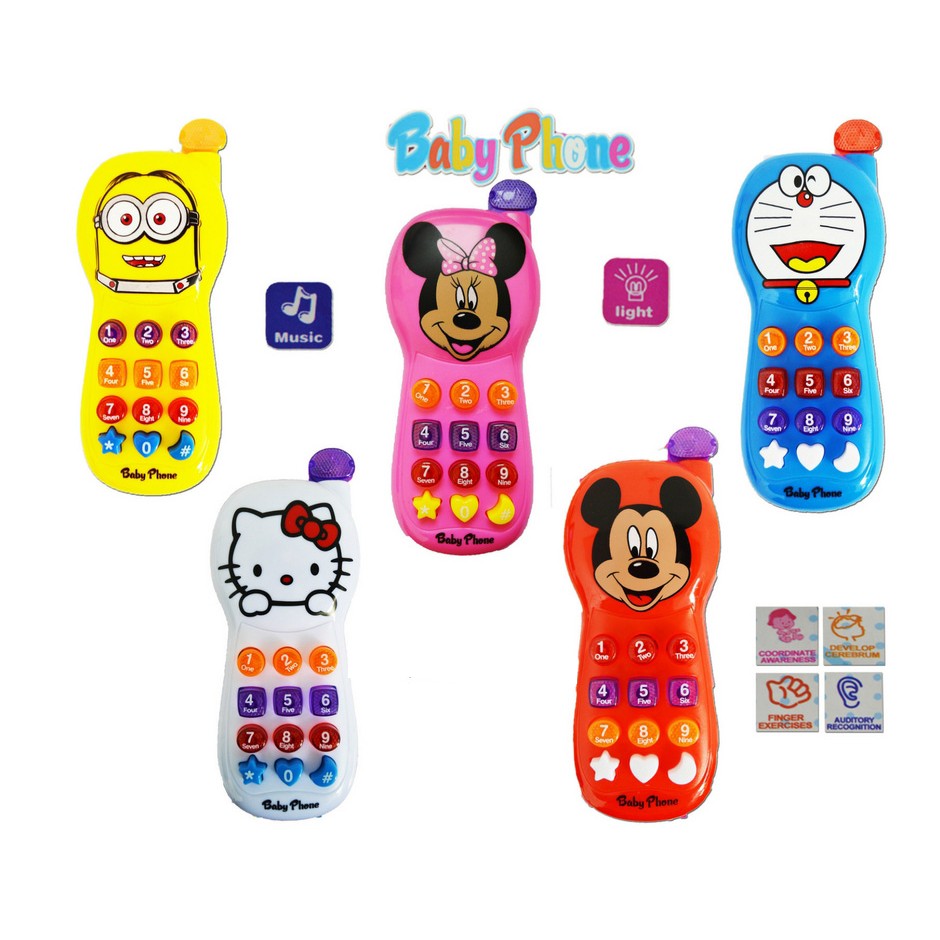Cartoon Phone With 12 Music & Light For kids & Children / Telefon ...