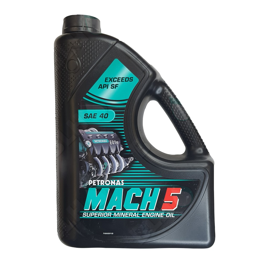 PETRONAS Mach 5 SAE 40 API SF Engine Oil 4L (CLEARANCE STOCK) | Shopee ...