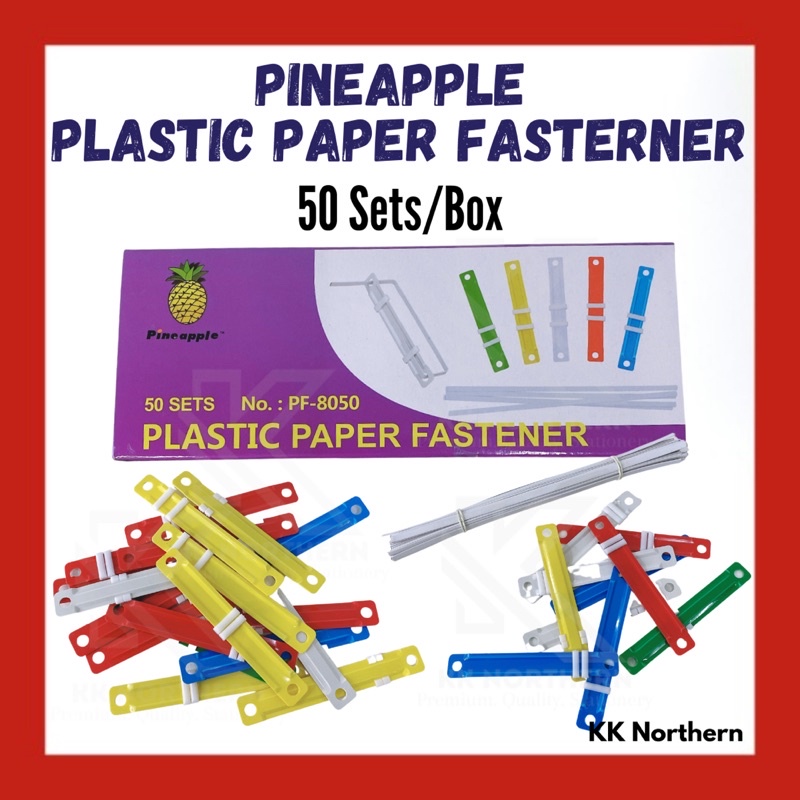 Pineapple Plastic Paper Fastener X 50pcs | Shopee Malaysia