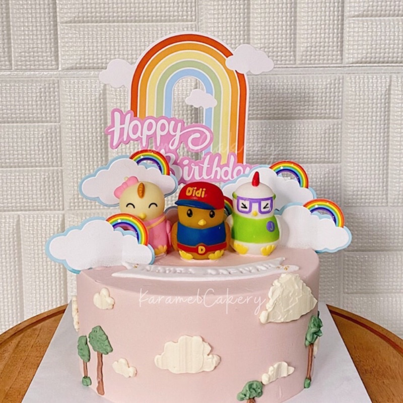 3 pcs Didi And Friend Cake Toy Didi And Friend cake Topper Deco Toy ...