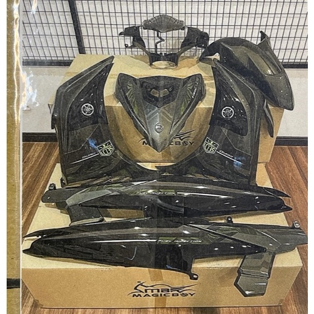 MAGIC BOY LC135 V4-V7 HIJAU LUMUT HIJAU 53 GRAYISH GREEN BODY COVER SET ...