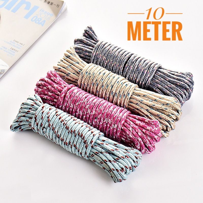 Tent Rope 10m Tali Khemah Multi-functional Nylon Anti-slip Wind-proof ...