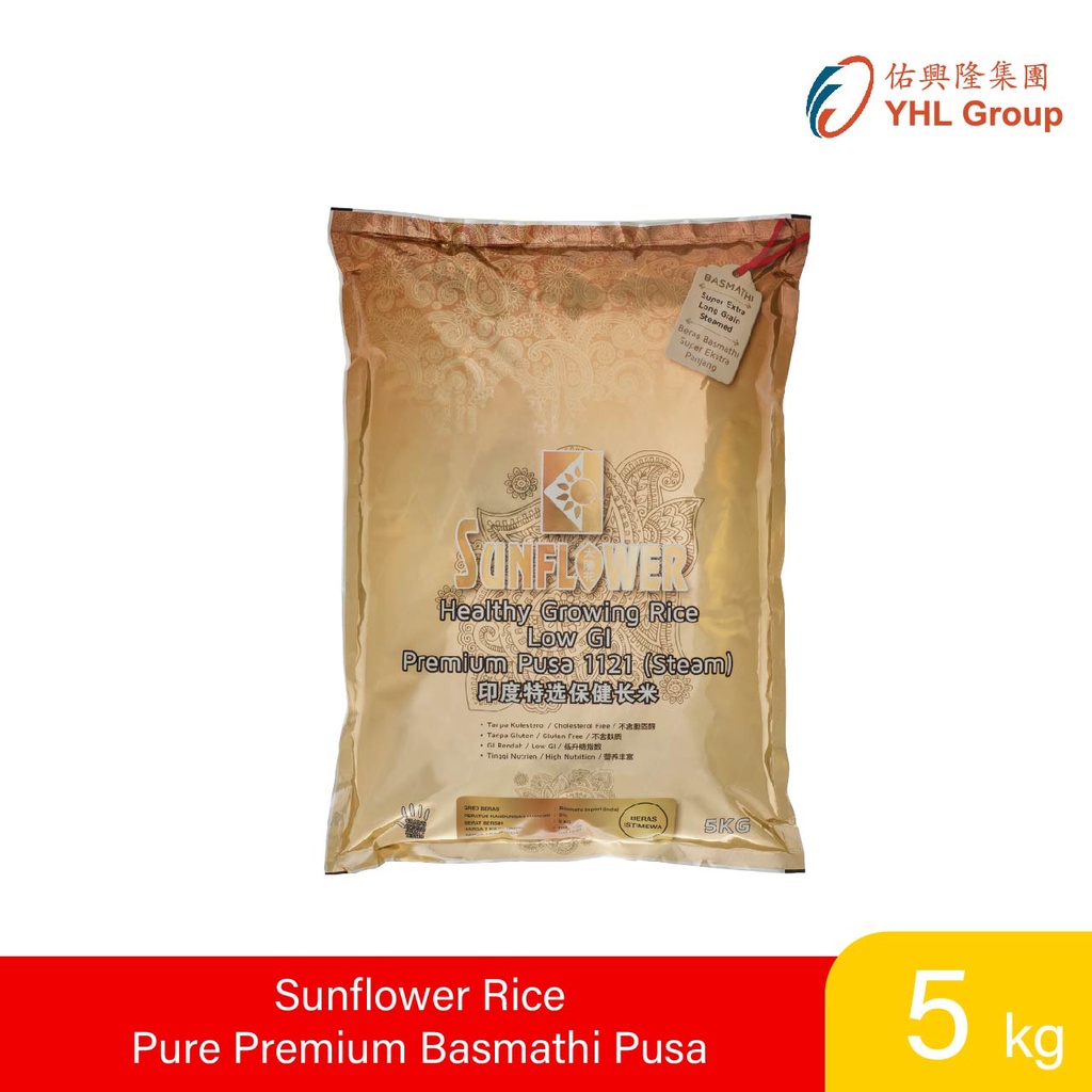 Sunflower Healthy Growing Rice Premium Basmathi Pusa 1121 - Steam (5kg ...